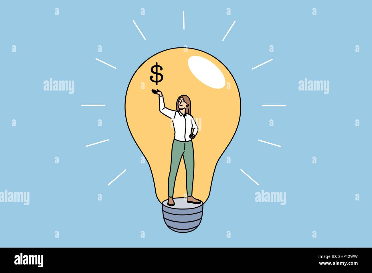 Profit growth flat concept Stock Vector Images - Alamy