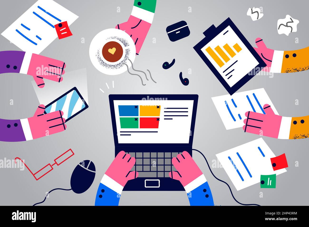 Office workers collaborate hi-res stock photography and images - Alamy