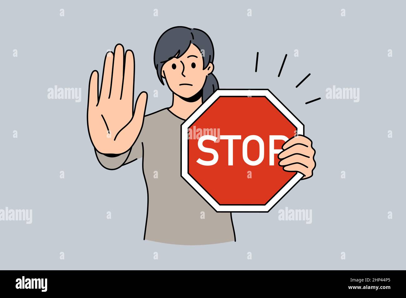 Stop sign and rejection concept Stock Vector Image & Art - Alamy