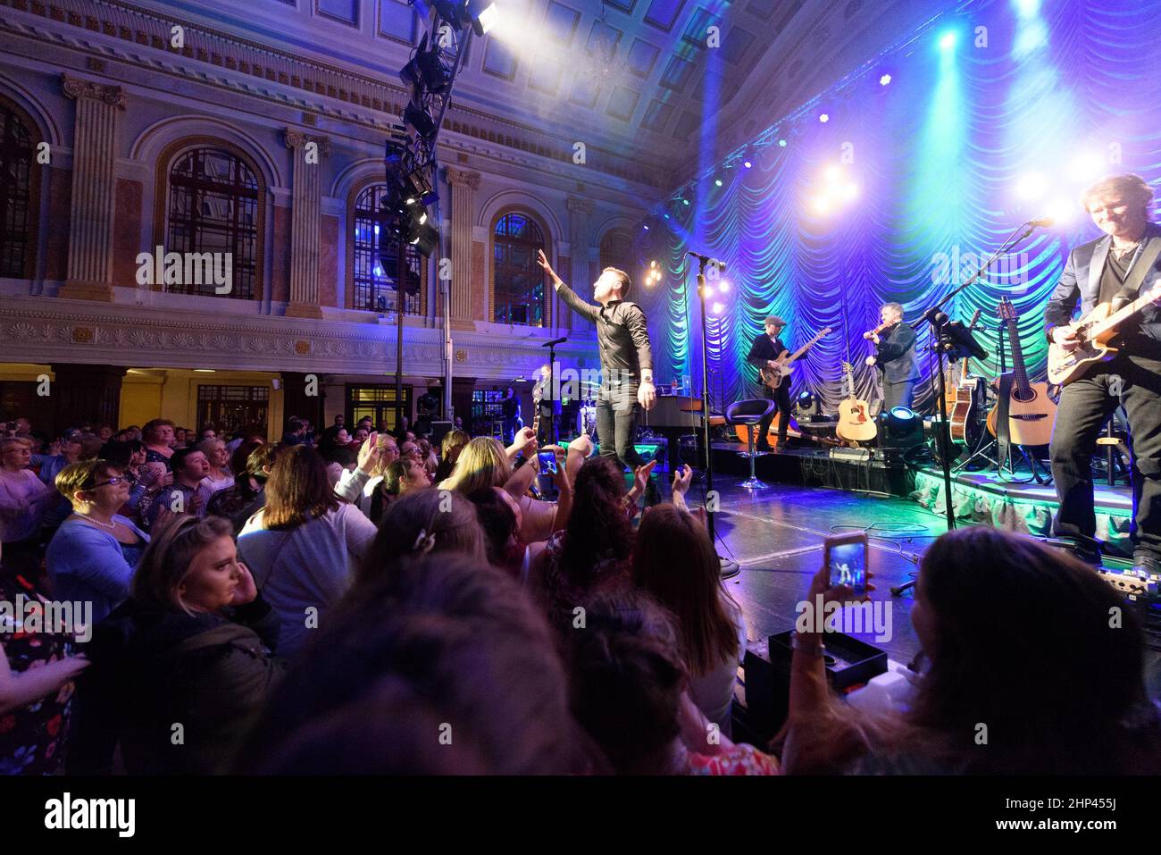 Singer Nathan Carter performing in the City Hall, Cork, Ireland ...
