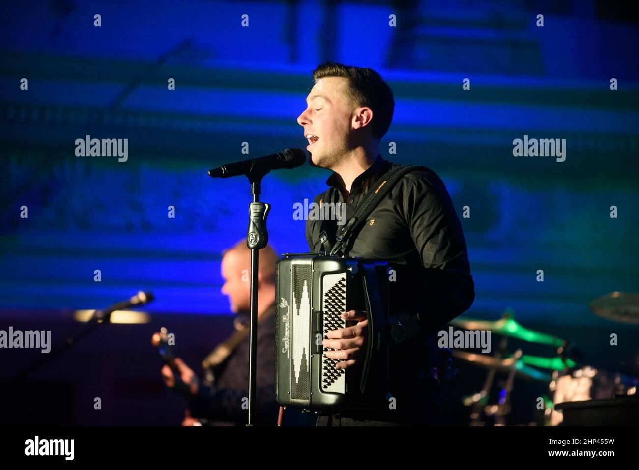 Singer Nathan Carter performing in the City Hall, Cork, Ireland ...