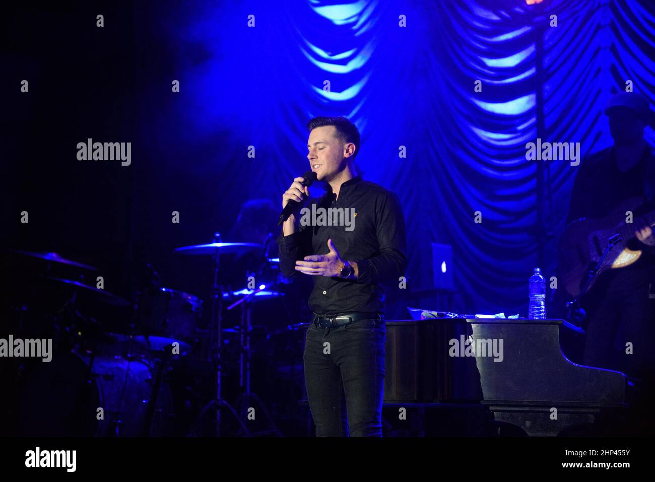 Singer Nathan Carter performing in the City Hall, Cork, Ireland ...