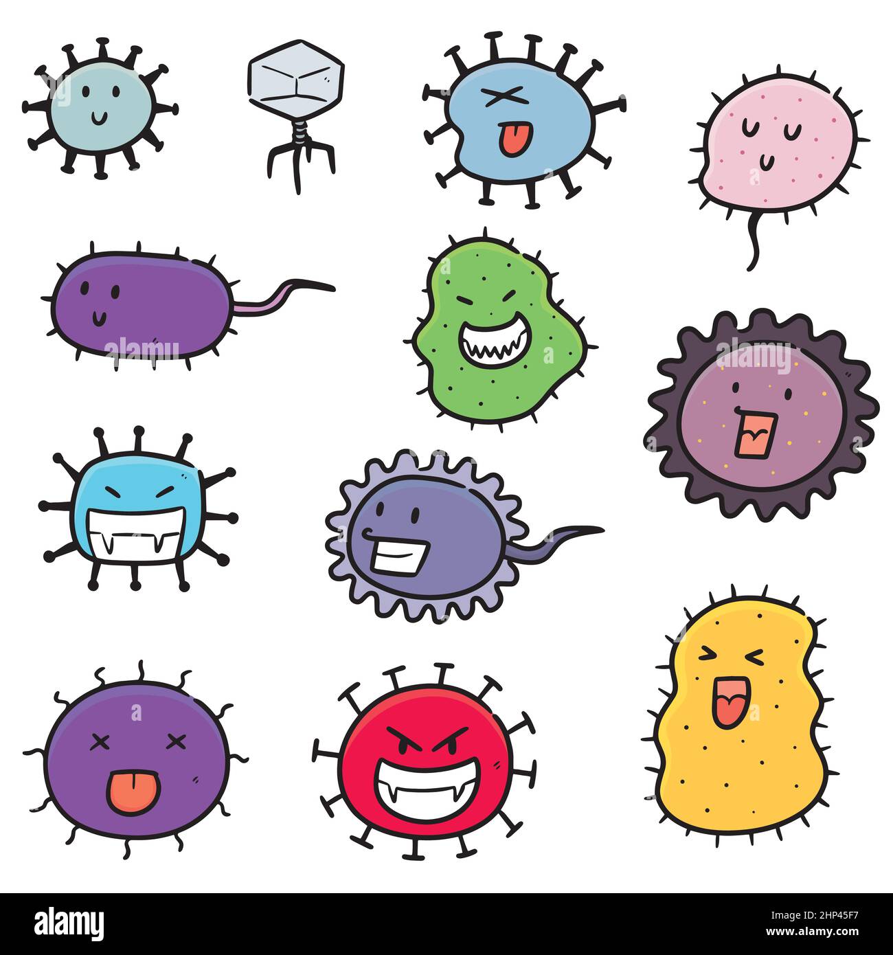 vector set of bacteria and virus Stock Vector Image & Art - Alamy