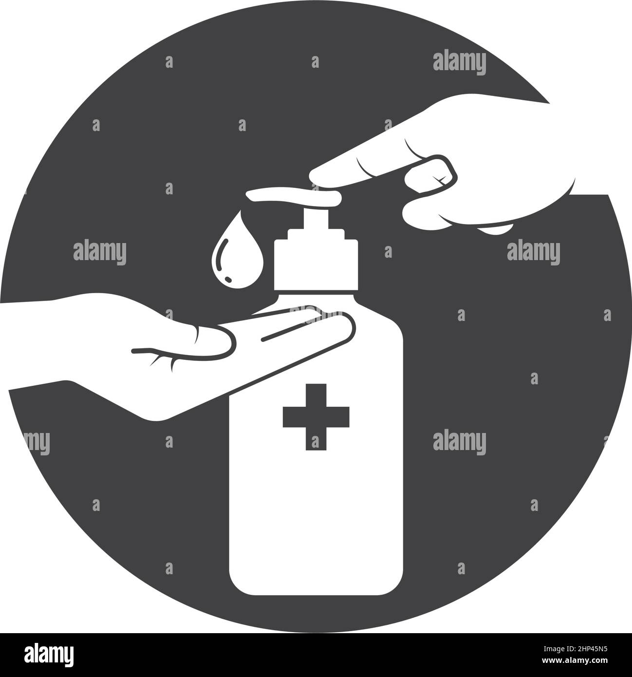 using hand sanitizer icon vector illustration design template Stock ...