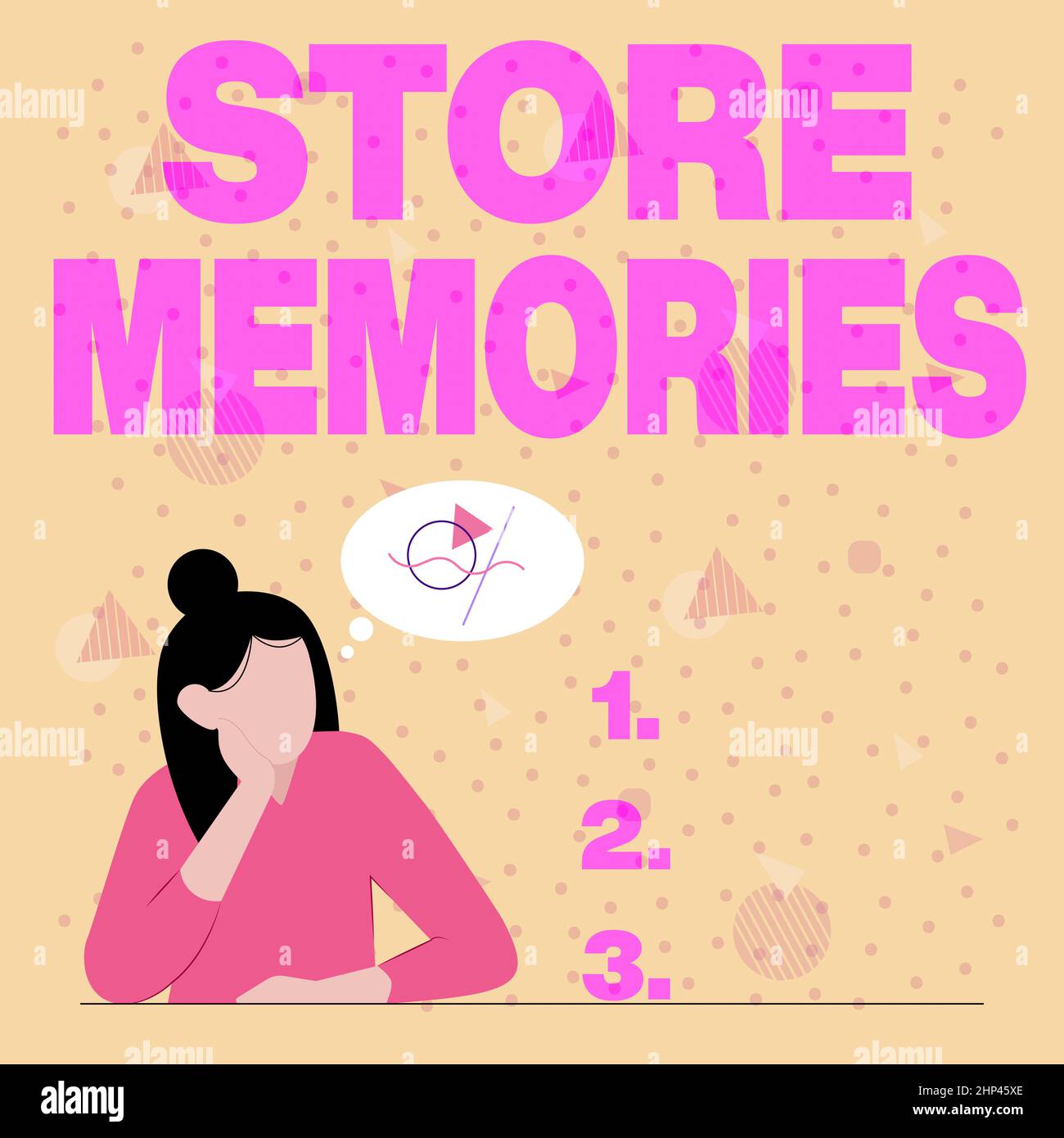 Text showing inspiration Store Memories, Conceptual photo a process of ...