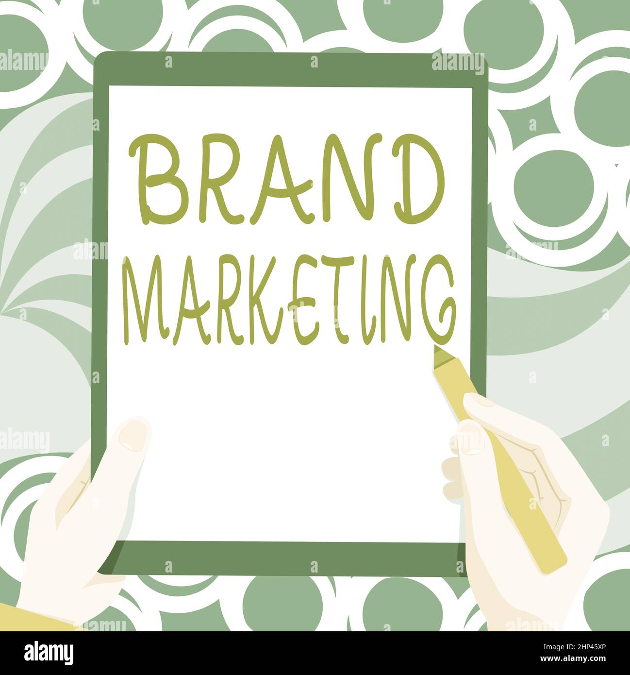 Sign displaying Brand Marketing, Word for the practice of approaching ...