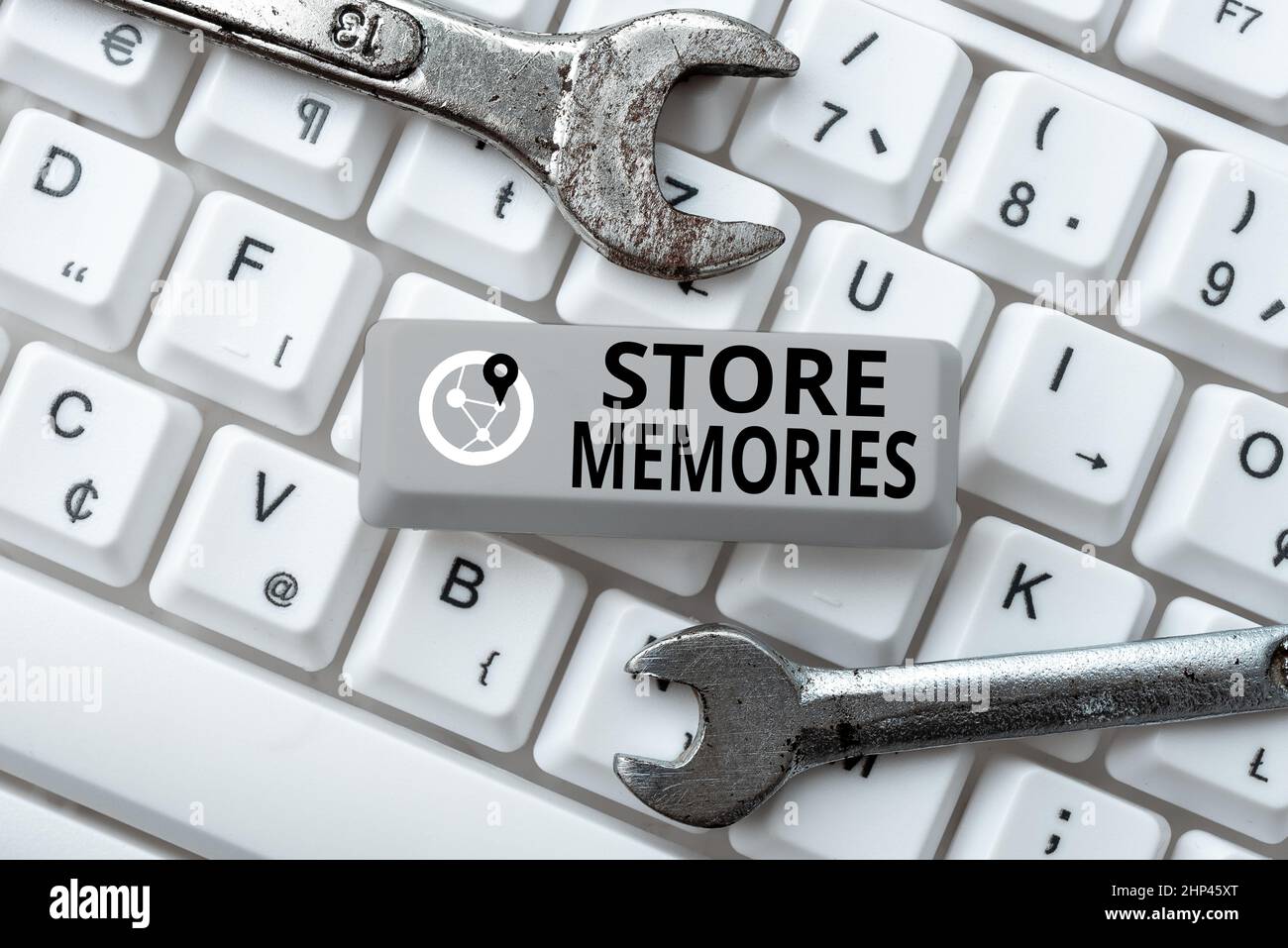 Hand Writing Sign Store Memories Business Approach A Process Of Inputting And Storing Data