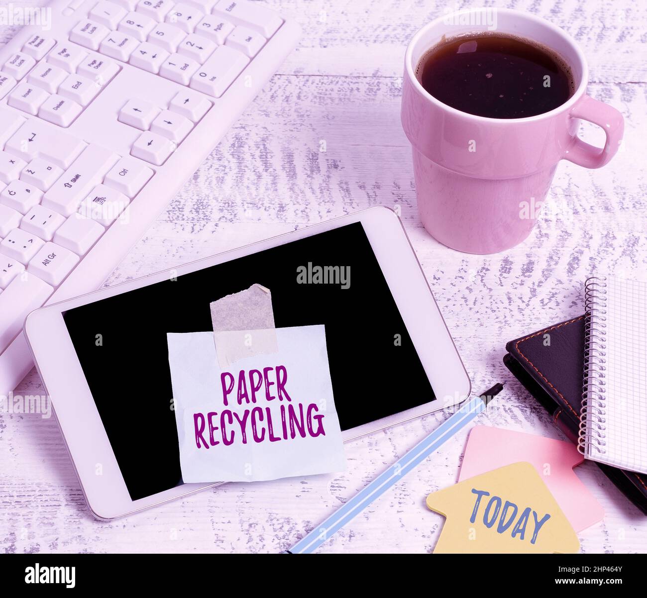 Handwriting text Paper Recycling, Conceptual photo Using the waste ...