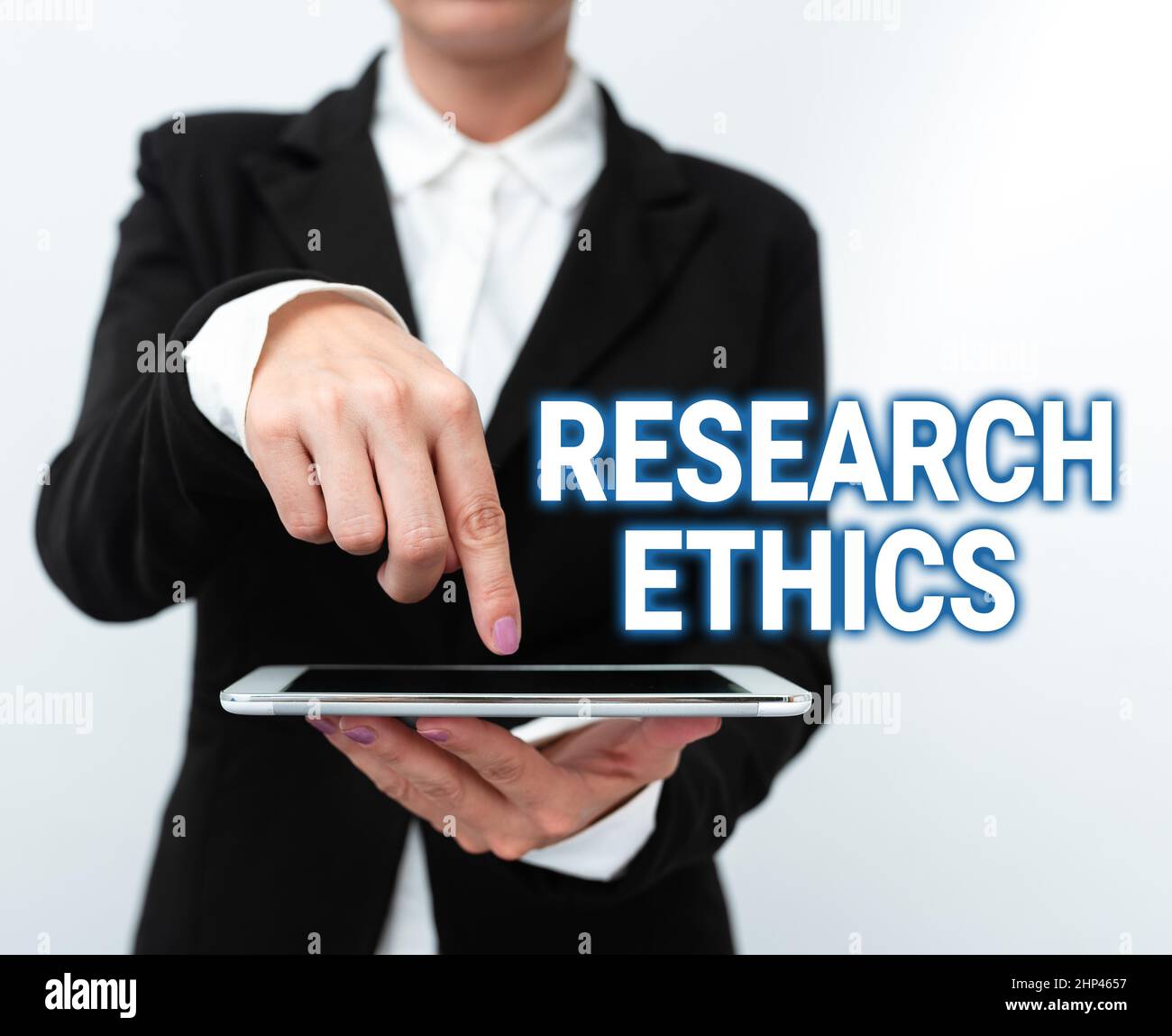Text sign showing Research Ethics, Business showcase interested in the ...