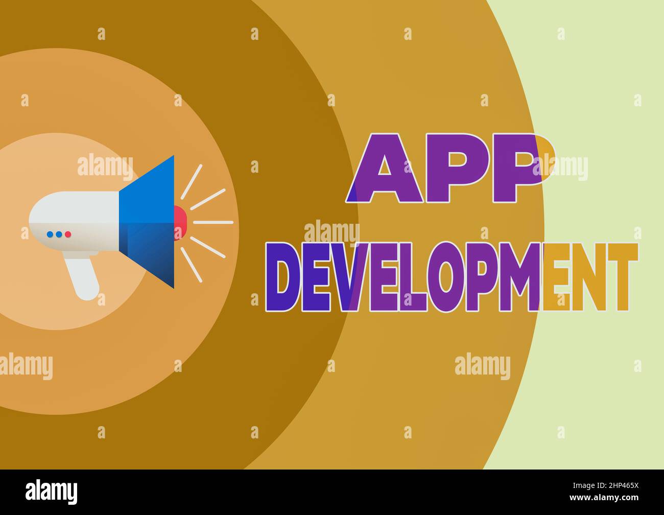 Text showing inspiration App Development, Business approach producing ...