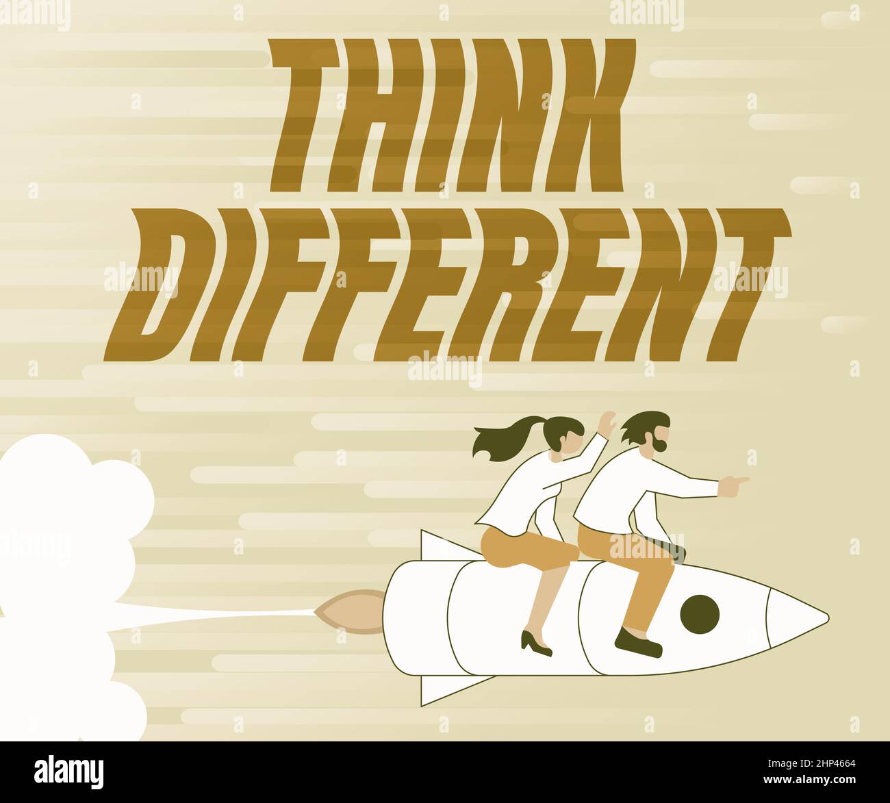 Handwriting text Think Different, Business overview be unique with your ...