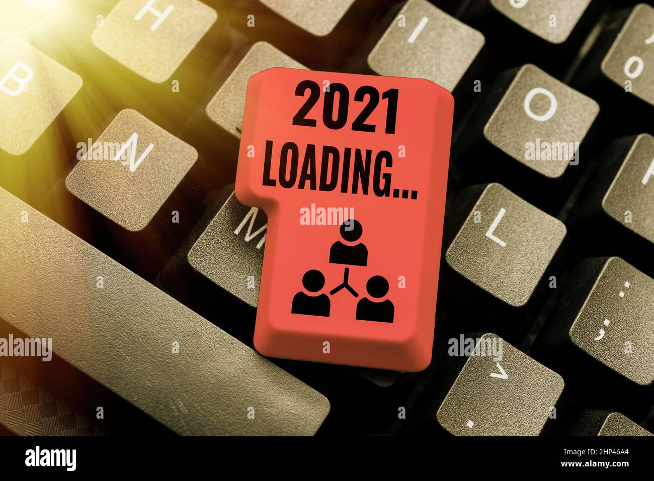 Inspiration showing sign 2021 Loading..., Business concept a year composed of a series of events ...