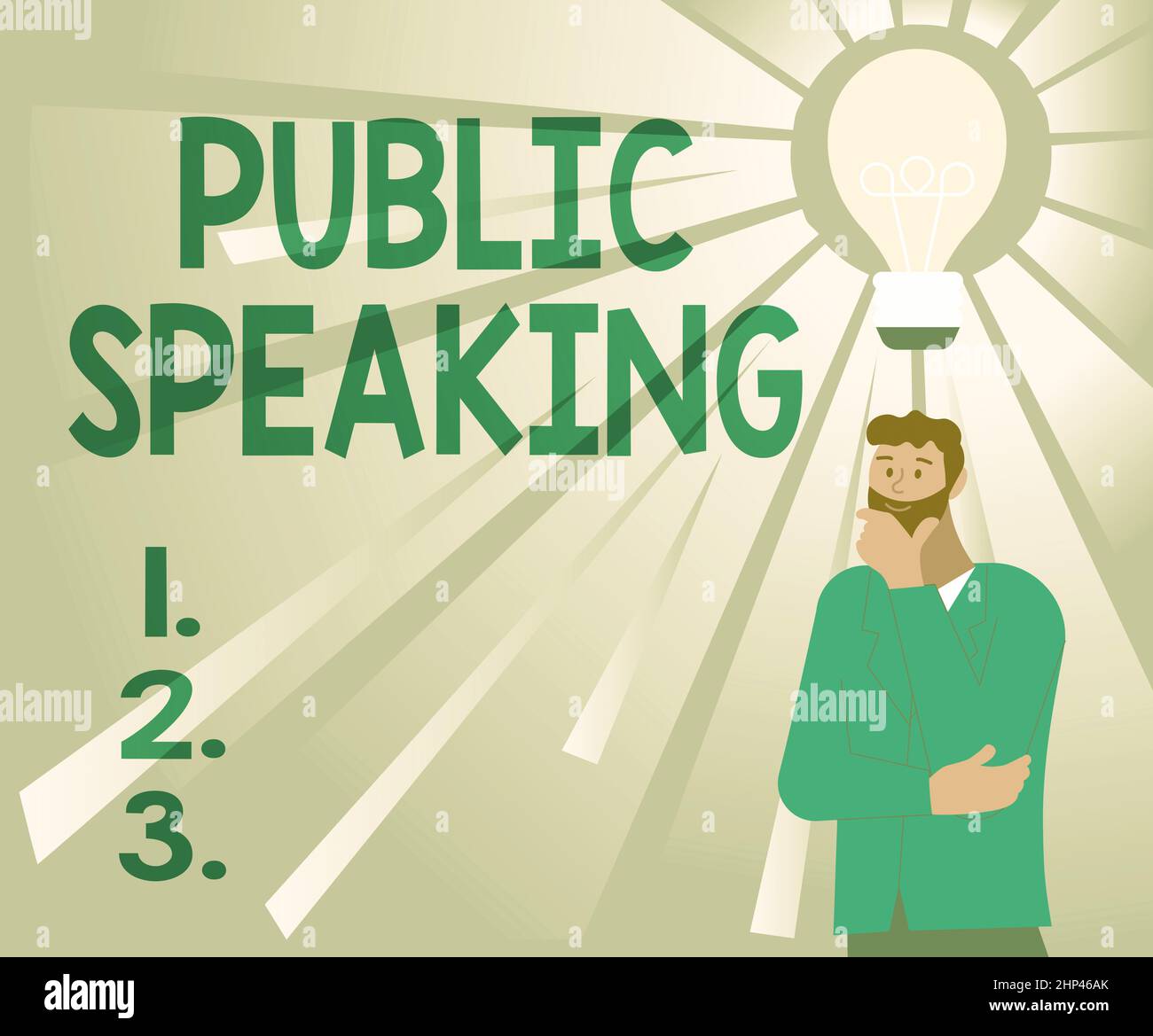 Text caption presenting Public Speaking, Concept meaning talking ...