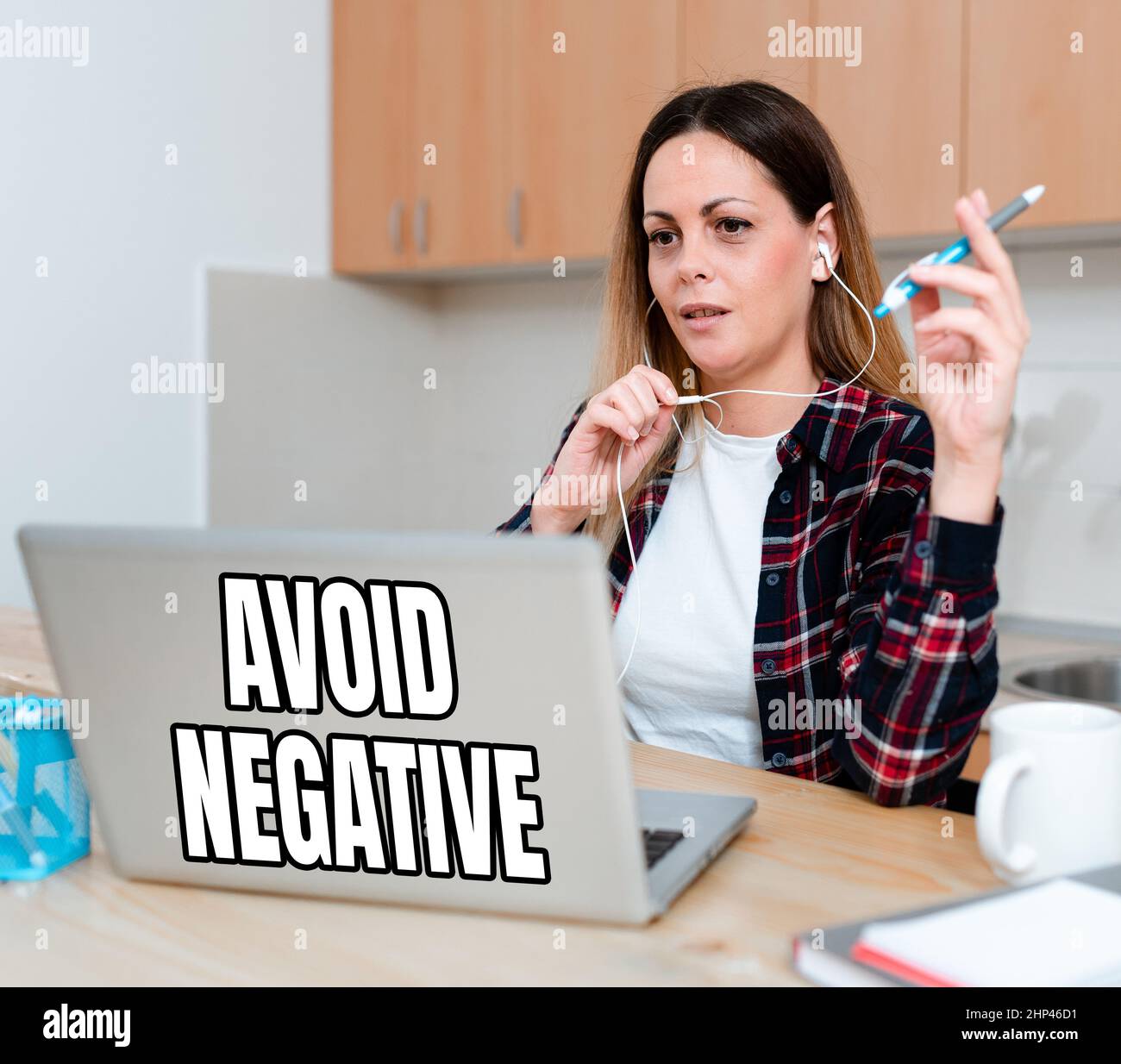 Hand writing sign Avoid Negative, Internet Concept Staying away from ...