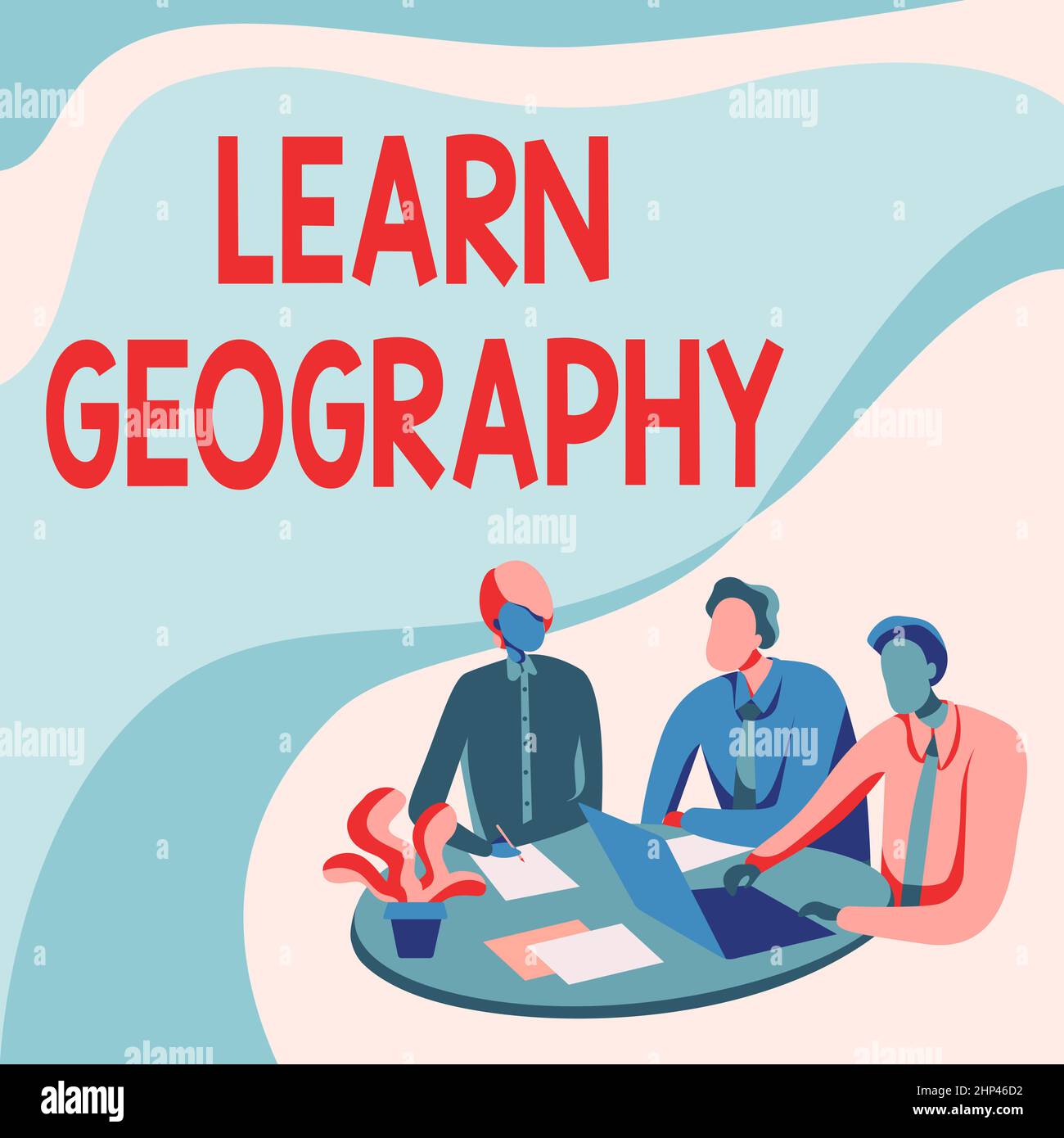 Text showing inspiration Learn Geography, Business overview study of ...