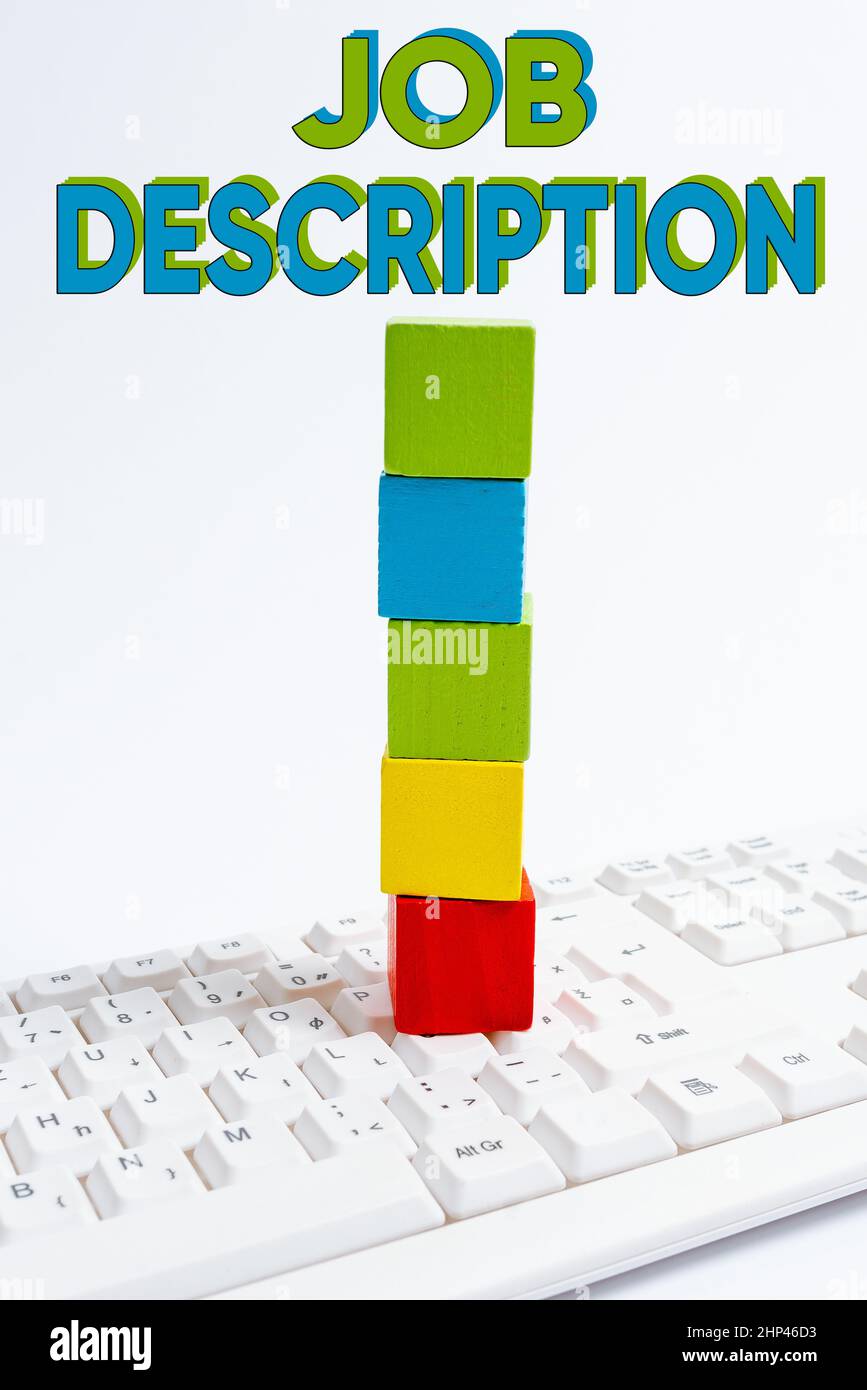 Conceptual caption Job Description, Word for A document that describes ... Conceptual caption Job Description, Word for A document that describes ...