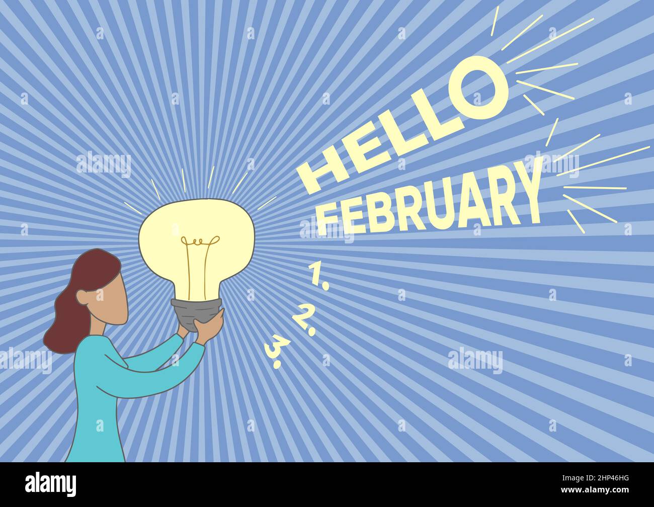 Inspiration showing sign Hello February, Business idea greeting used ...