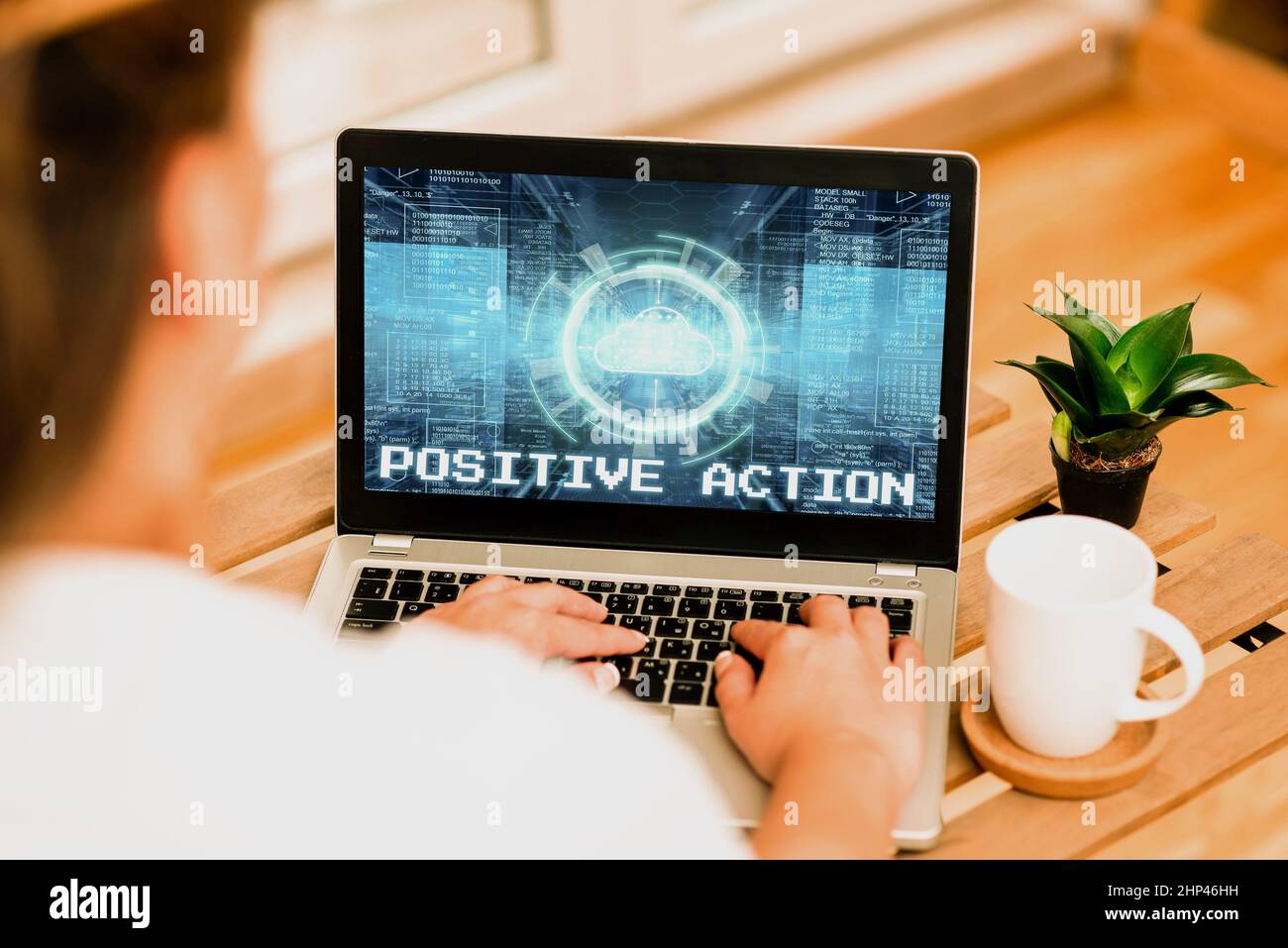 Text showing inspiration Positive Action, Concept meaning doing good ...