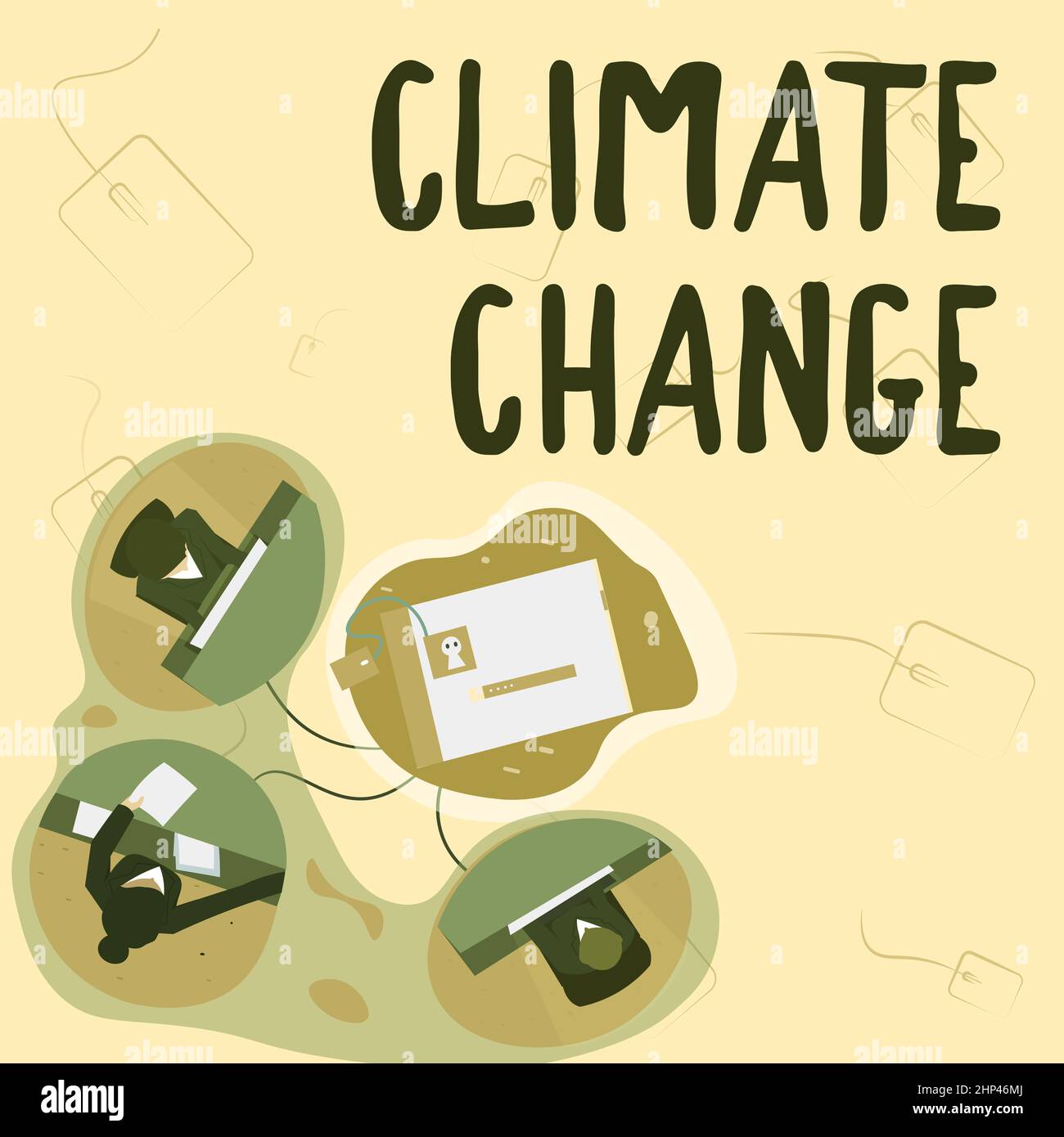 Handwriting text Climate Change, Business approach change in the ...