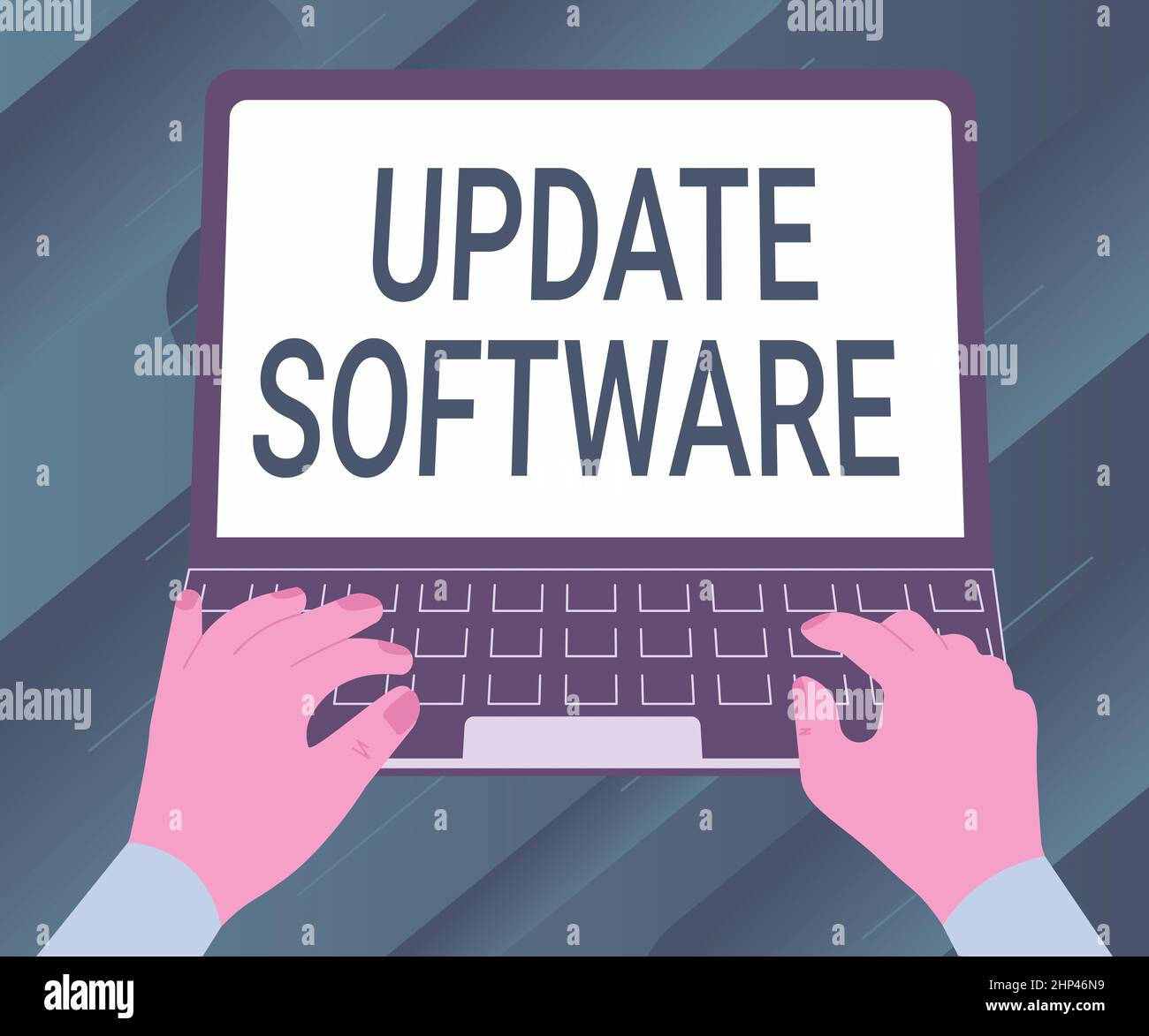 Conceptual caption Update Software, Conceptual photo replacing program ...