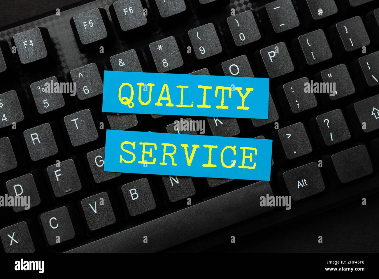 Conceptual caption Quality Service, Concept meaning how well delivered ...