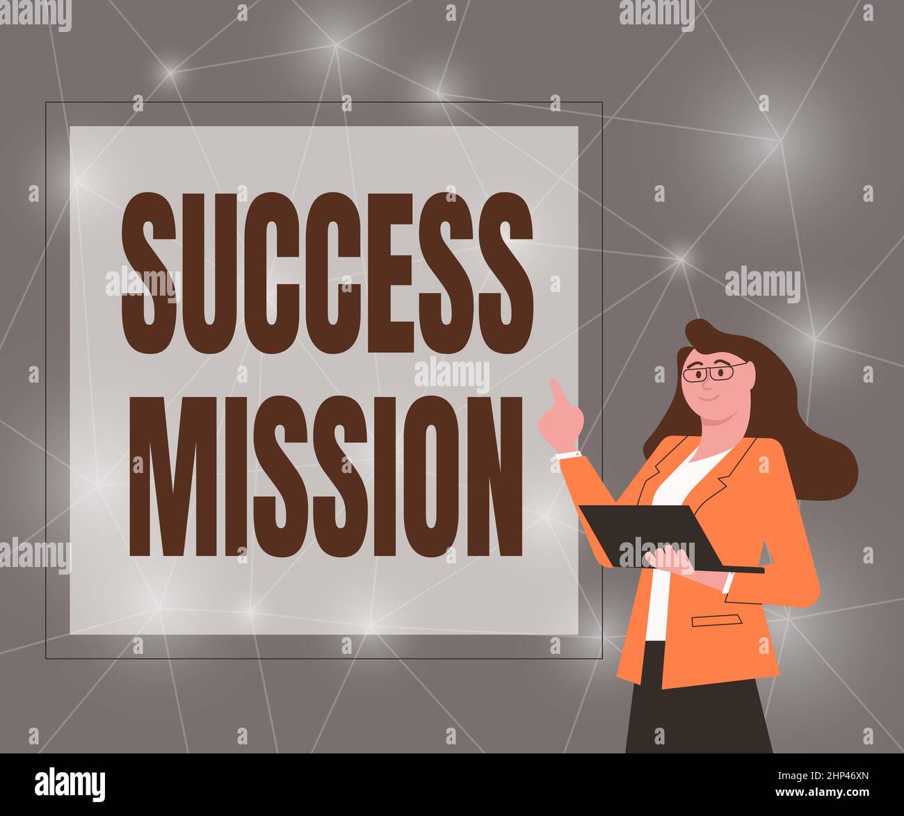 Conceptual display Success Mission, Concept meaning getting job done in ...