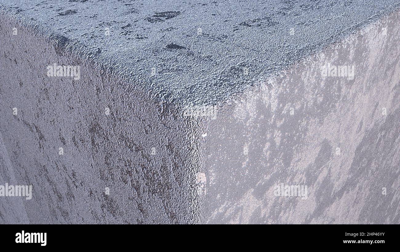 Realistic block with 3d render roughness and traces of technical ...