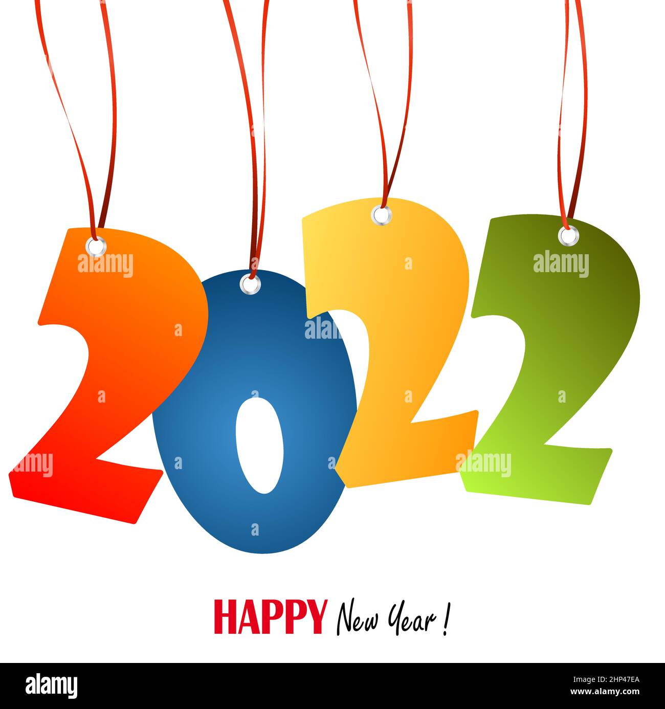 hanging new year 2022 numbers Stock Vector Image & Art - Alamy