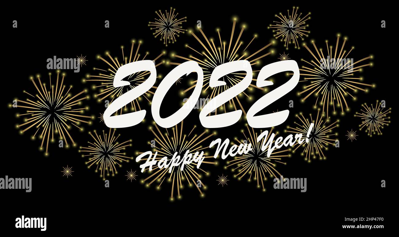 Happy New Year 2022 fireworks concept Stock Vector Image & Art - Alamy