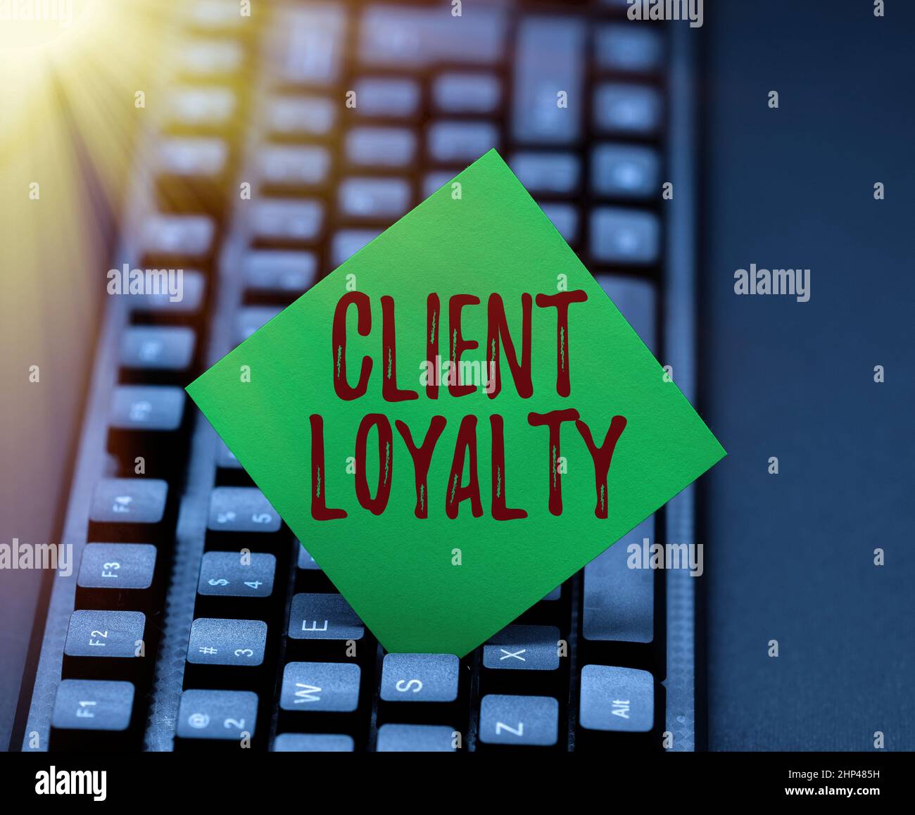 Text sign showing Client Loyalty, Business showcase The result of ...