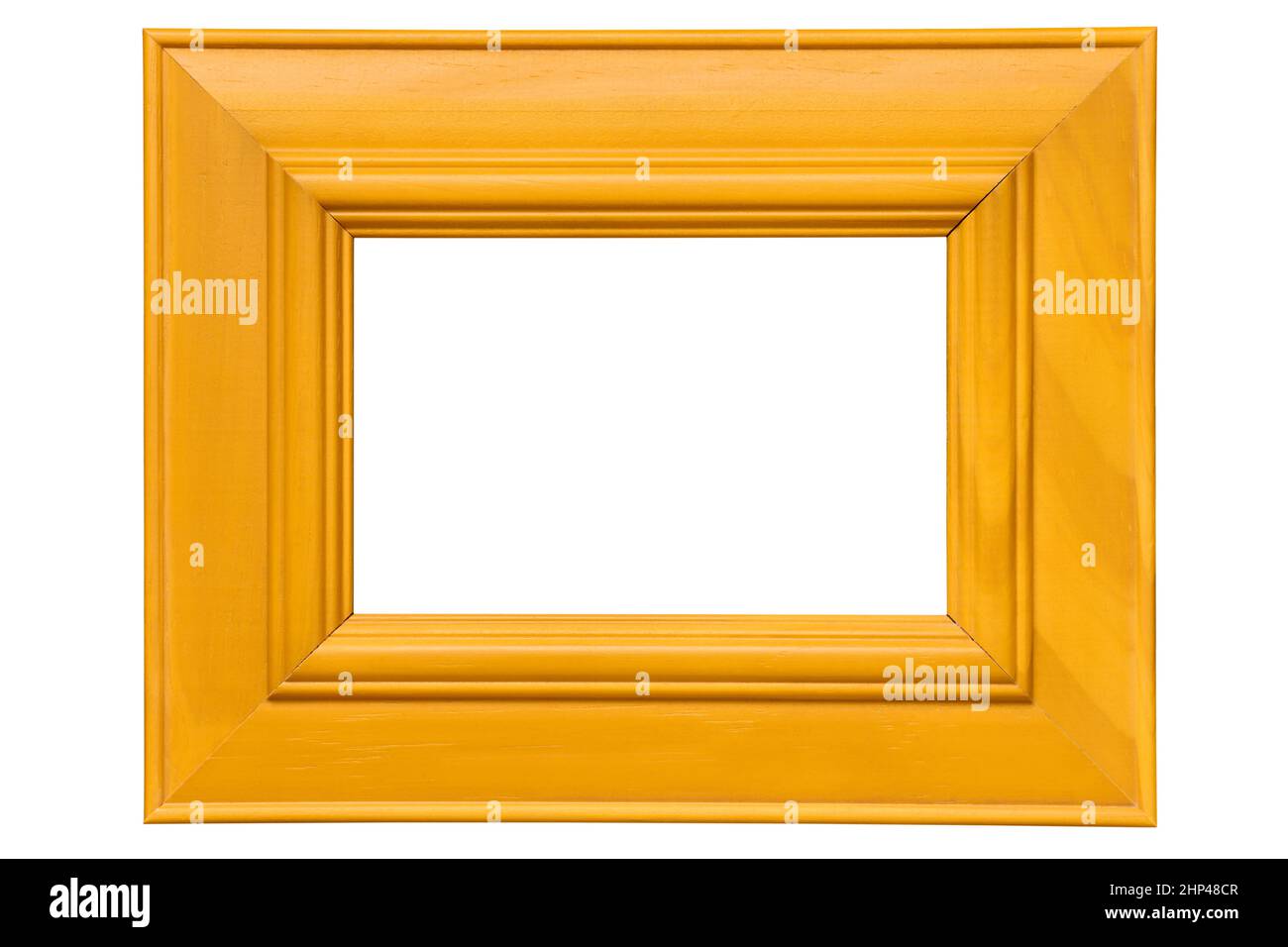 Empty yellow wood frame for pictures or photos Stock Photo - Alamy