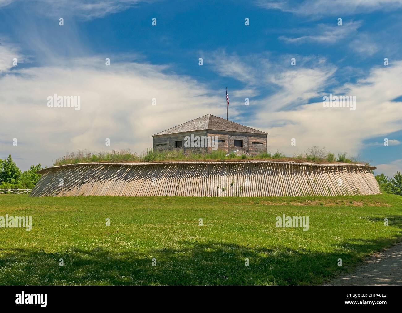 Preserved Fort Holmes on Historic Mackinac Island in Michigan Stock ...