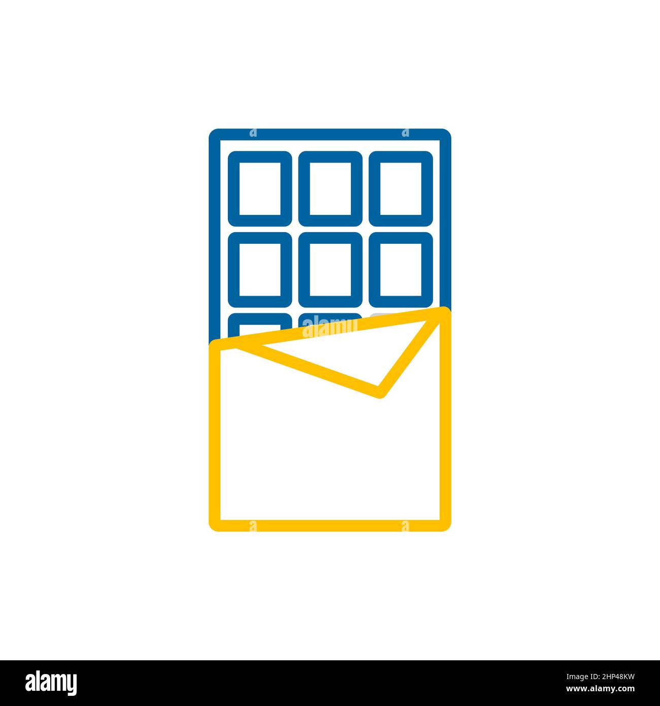 Chocolate bar vector flat icon. Fast food sign. Graph symbol for ...