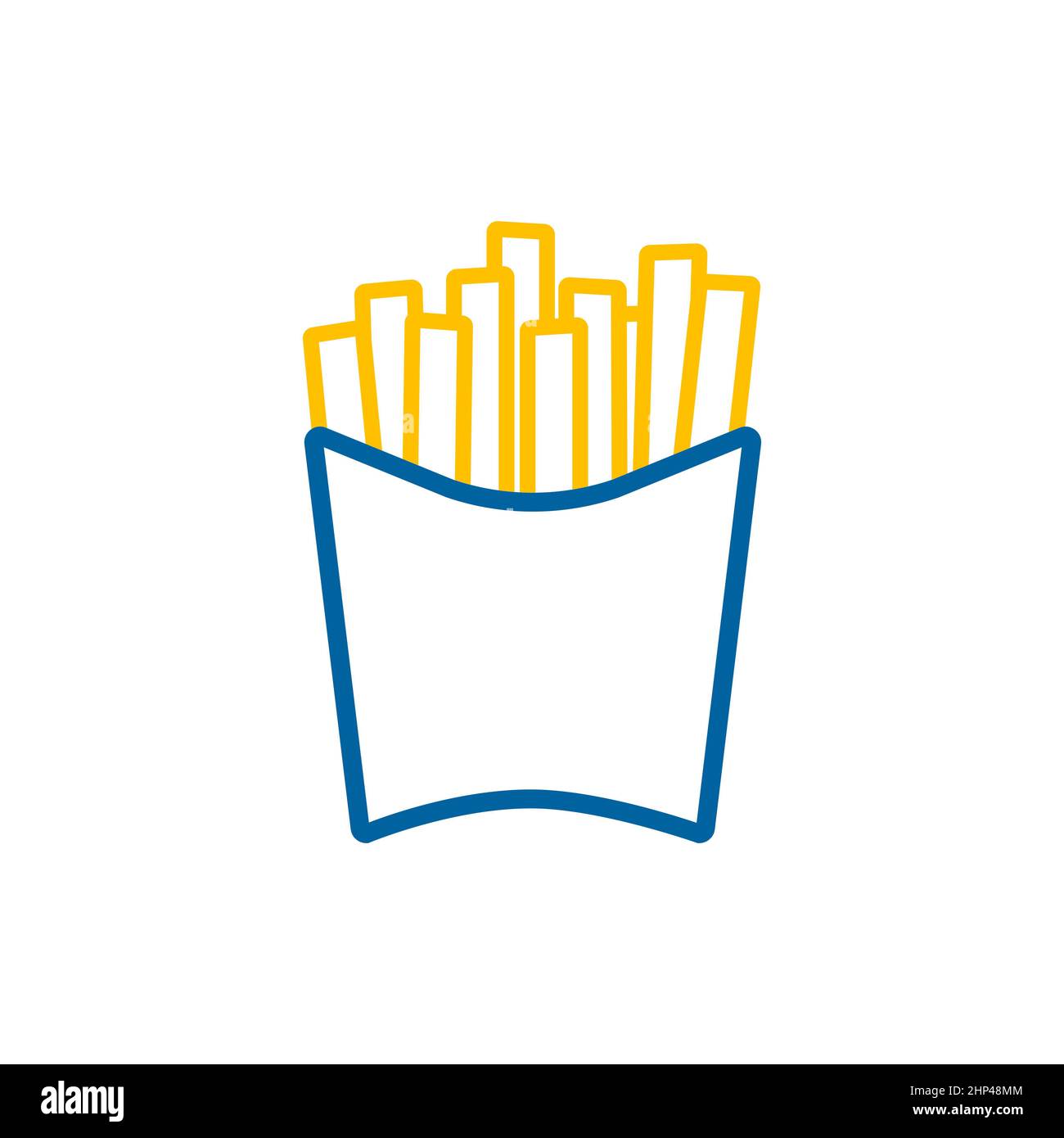 French fries vector flat icon. Fast food sign. Graph symbol for cooking ...