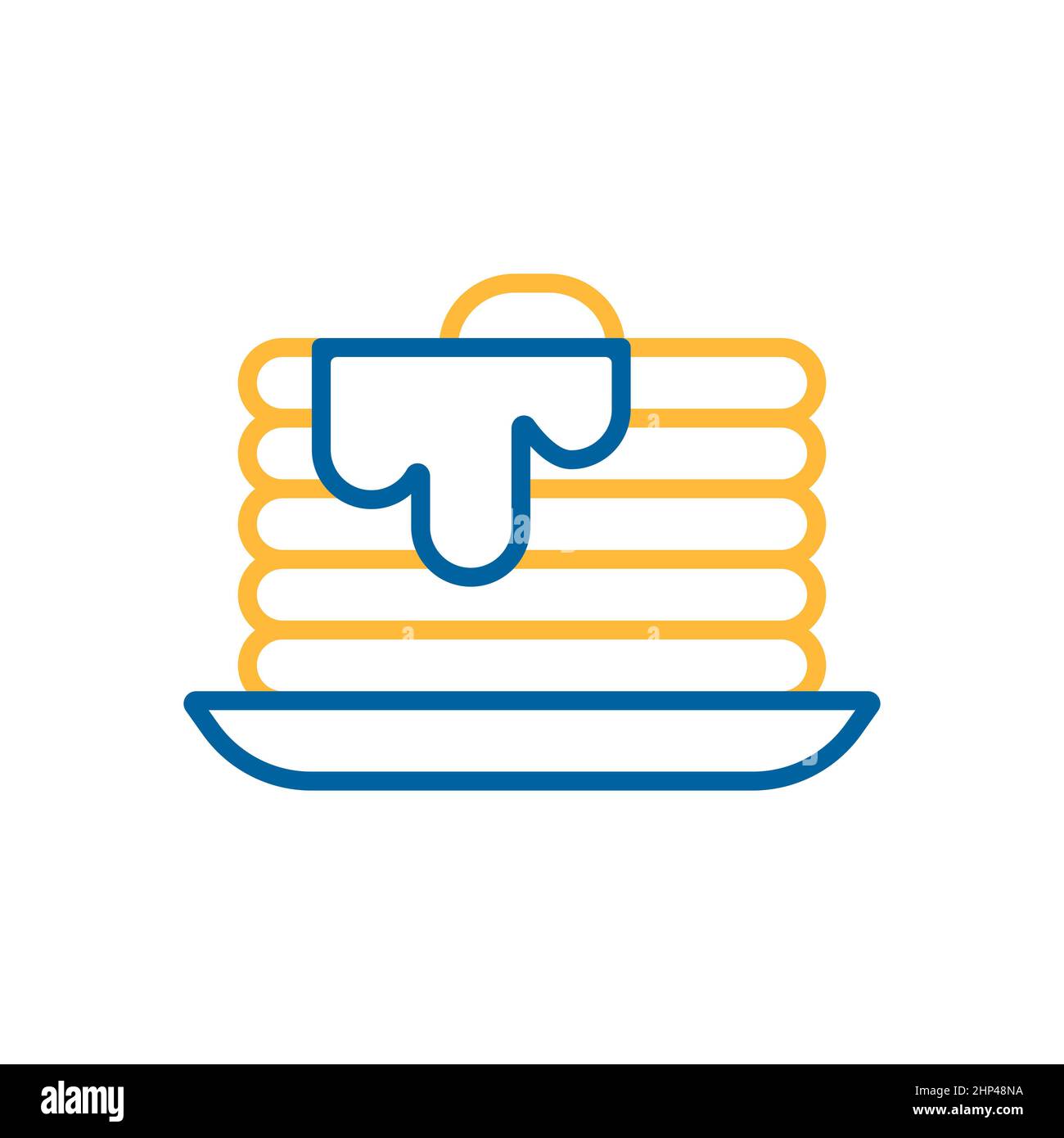 Pancake vector flat icon. Fast food sign. Graph symbol for cooking web ...