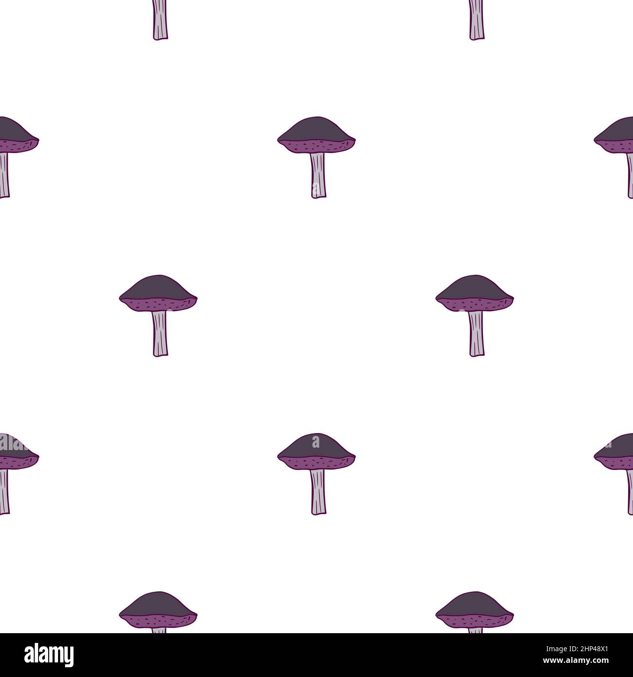 Mushrooms seamless pattern. Fungi background. Repeated texture in ...