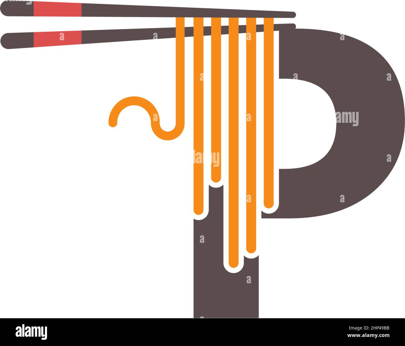 Chopsticks noodle asian restaurant Stock Vector Images - Alamy