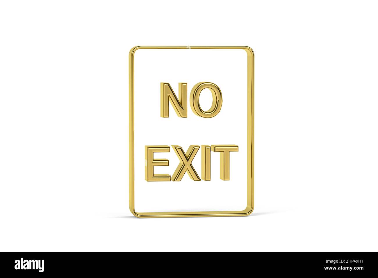 Golden 3d road sign isolated on white background - 3d render Stock ...