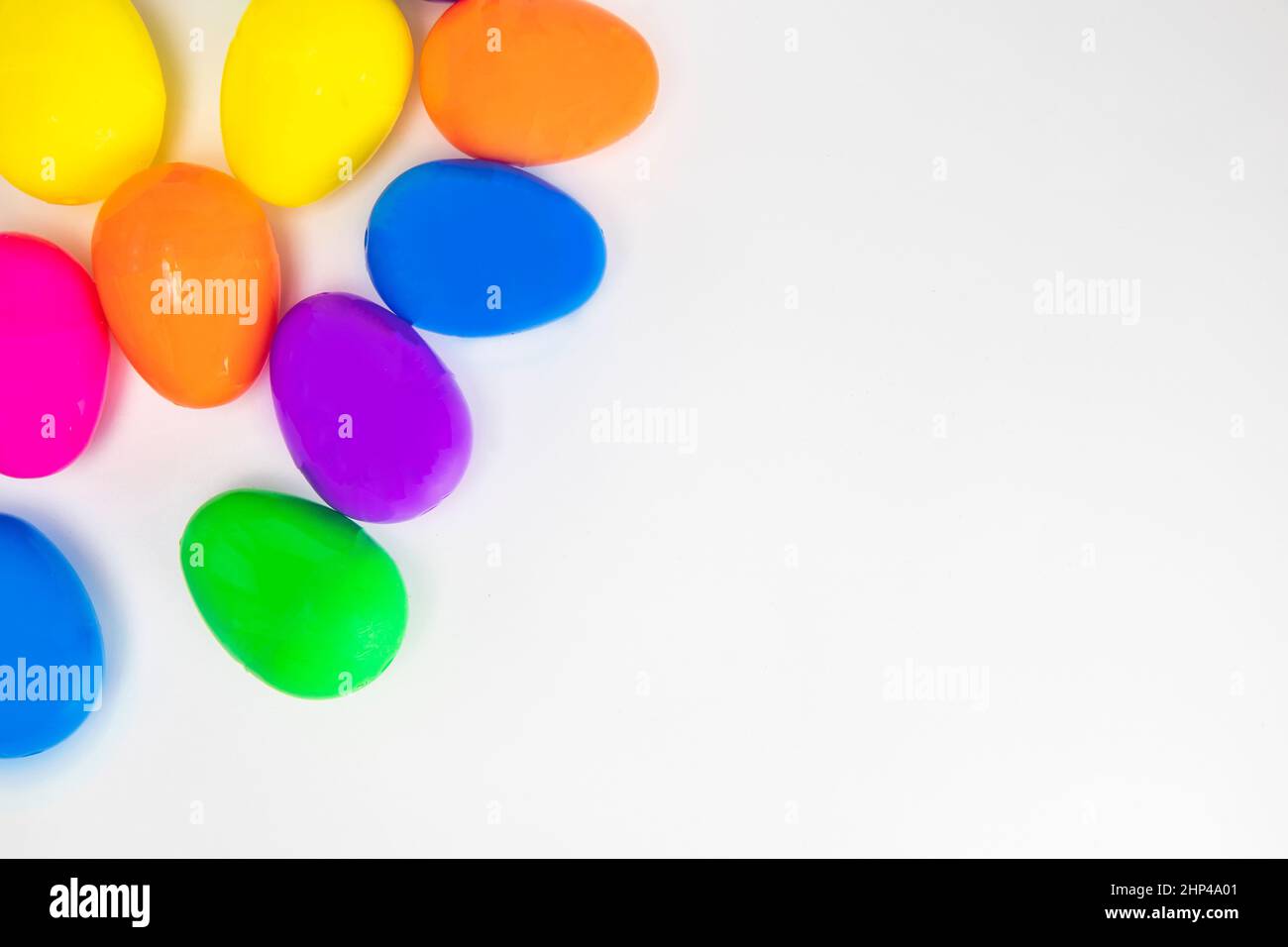 Perfect painted colorful handmade easter eggs isolated on a white ...