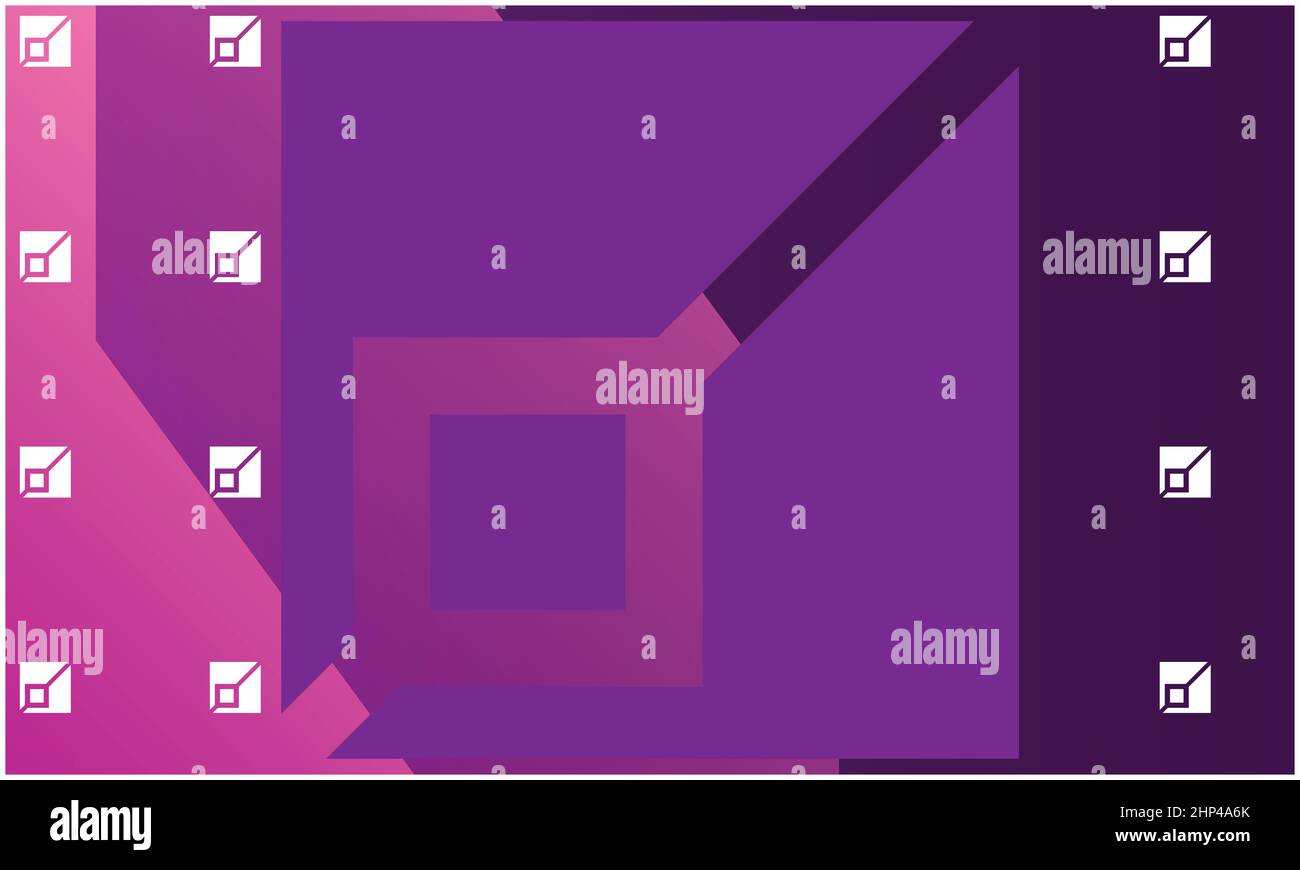graphic design of square art on abstract purple background Stock Photo ...