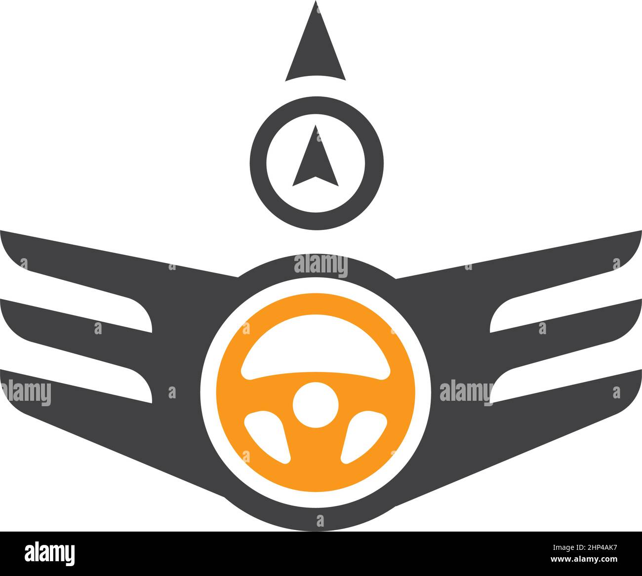 car steering wheel wings icon vector illustration Stock Vector Image ...