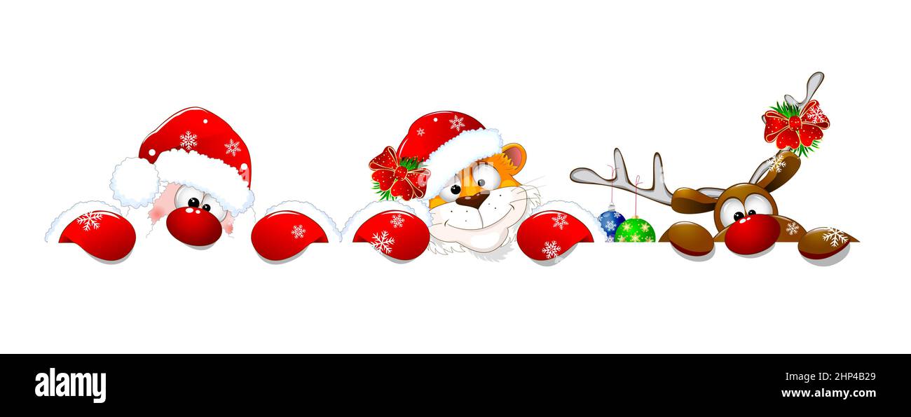 Three cute santa claus Stock Vector Images - Alamy