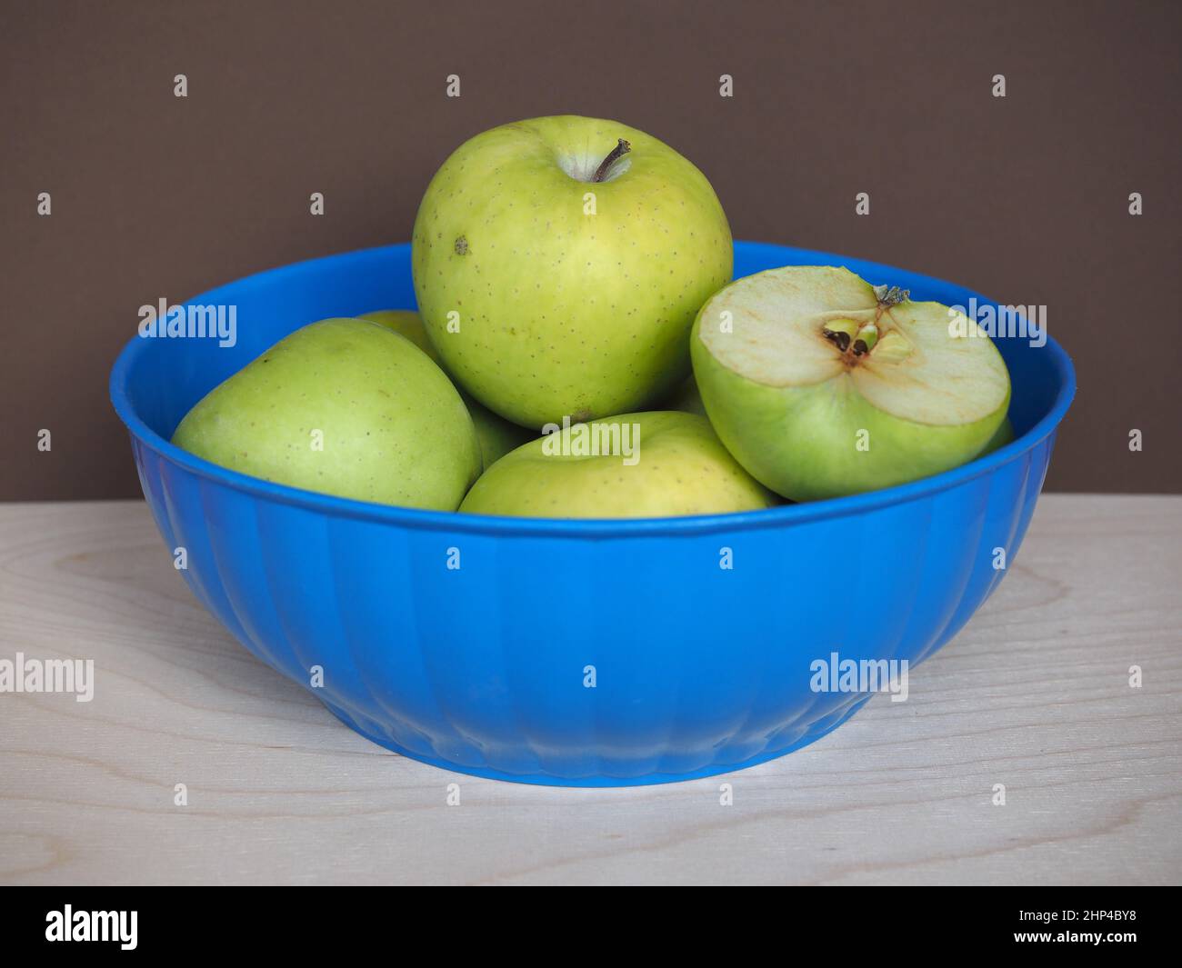 green Granny Smith apple (scientific name Malus domestica) vegetarian ...
