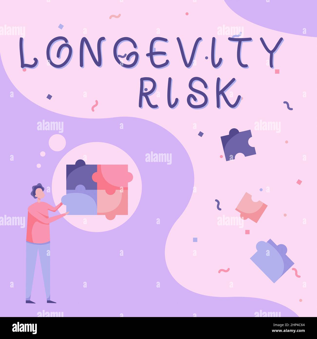 Conceptual caption Longevity Risk, Conceptual photo Potential threat ...