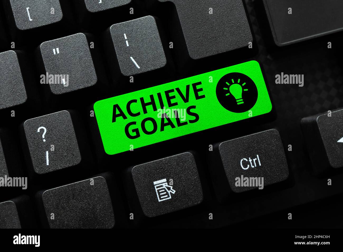 Handwriting text Achieve Goals, Word Written on Results oriented Reach ...