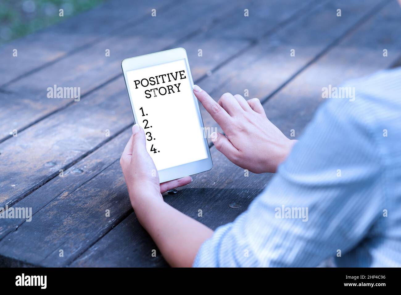 Conceptual display Positive Story, Word Written on Meaningful and ...