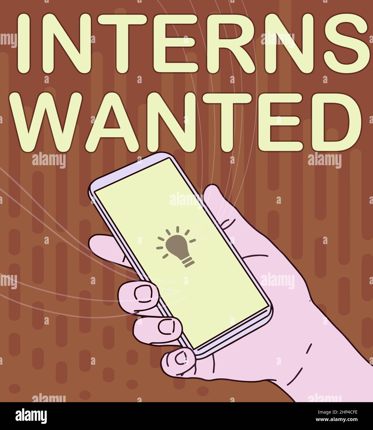 Sign displaying Interns Wanted, Internet Concept Looking for on the job ...