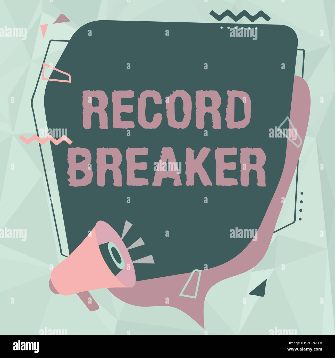 Hand writing sign Record Breaker, Business overview someone or ...