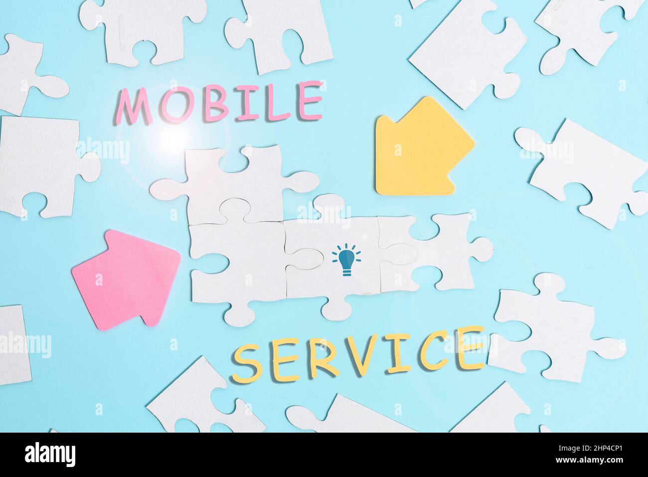 Sign Displaying Mobile Service Word For Radio Communication Utility
