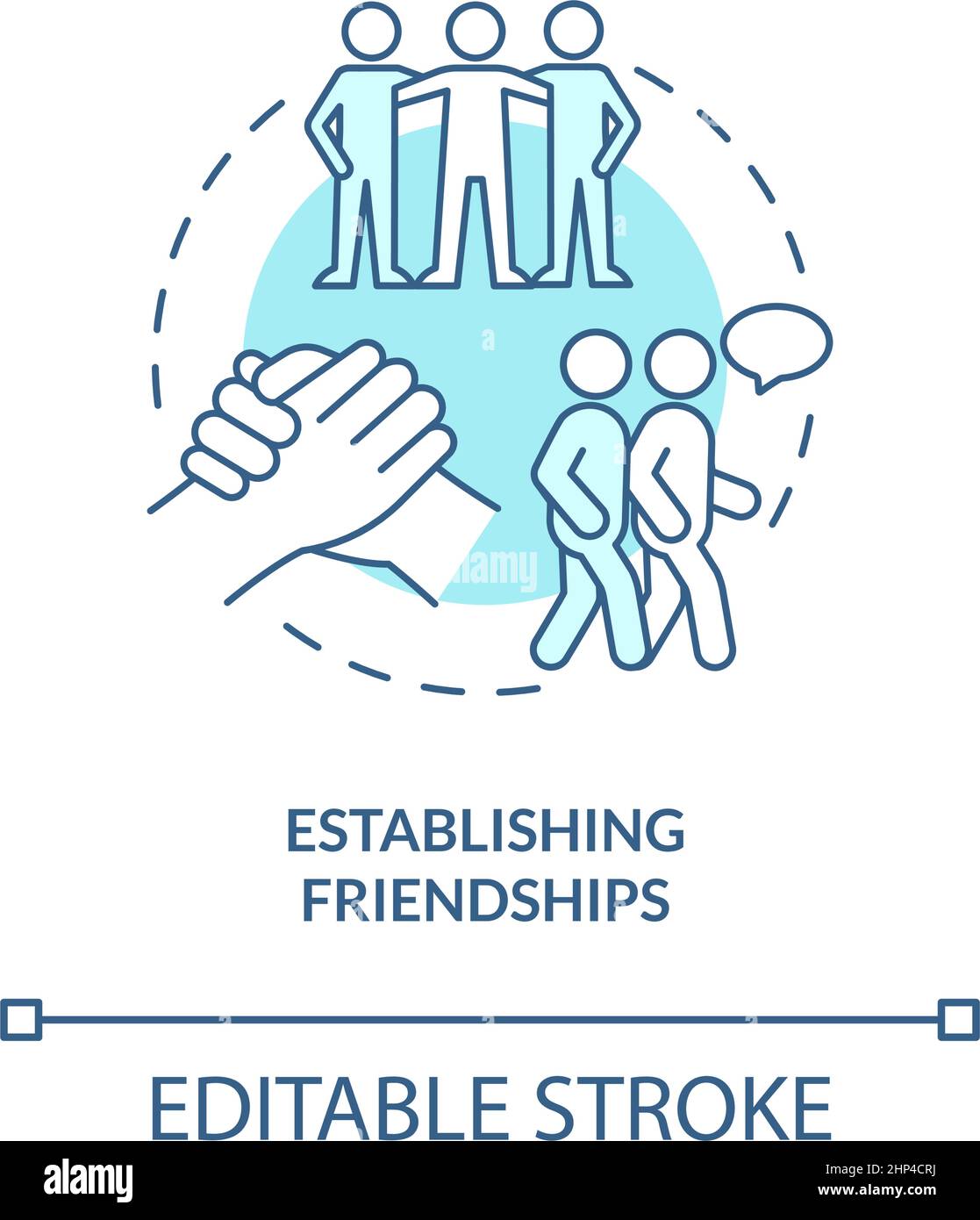 Establishing friendships turquoise concept icon Stock Vector Image ... Establishing friendships turquoise concept icon Stock Vector Image ...